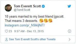 La La Land's star Tom Everett Scott has two kids, wife-Jenni Gallagher